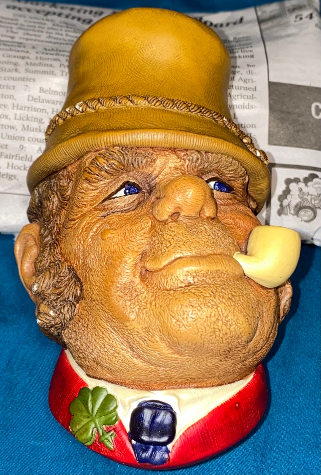 Vintage Bossons England Paddy the Wall Hanging Chalkware Head 1969 - Etsy