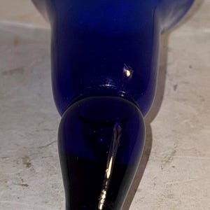 Rare Vintage Antique Auto Car Flower Vase Cobalt Blue Glass Elegant ...