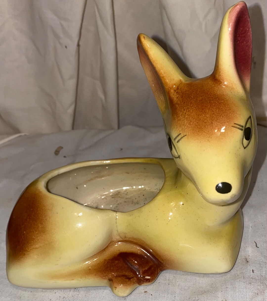 Vintage MCM Shawnee Pottery Deer Fawn Pottery Planter - Etsy