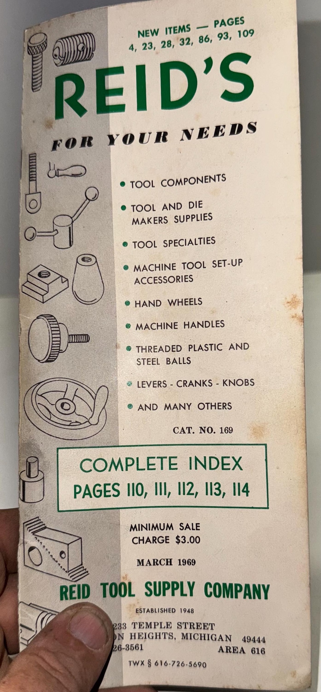 Vintage Reid Tool Supply Co. Catalog # 169 March 1969 Ephemera - Etsy