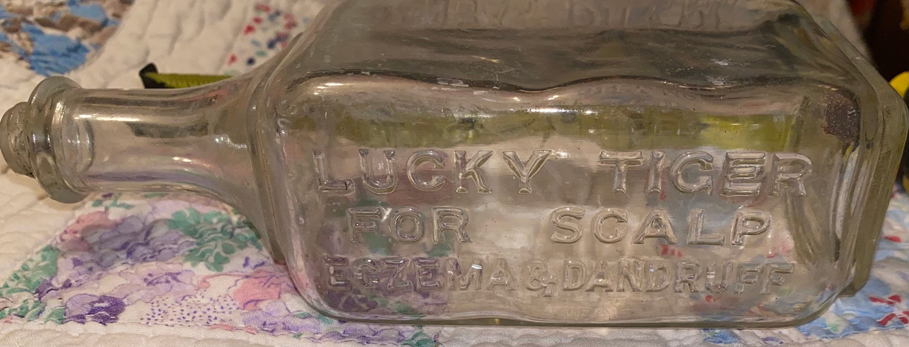 Hand Dug Vintage Glass Medicine Bottle Lucky Tiger Mfg. Co. Kansas City ...