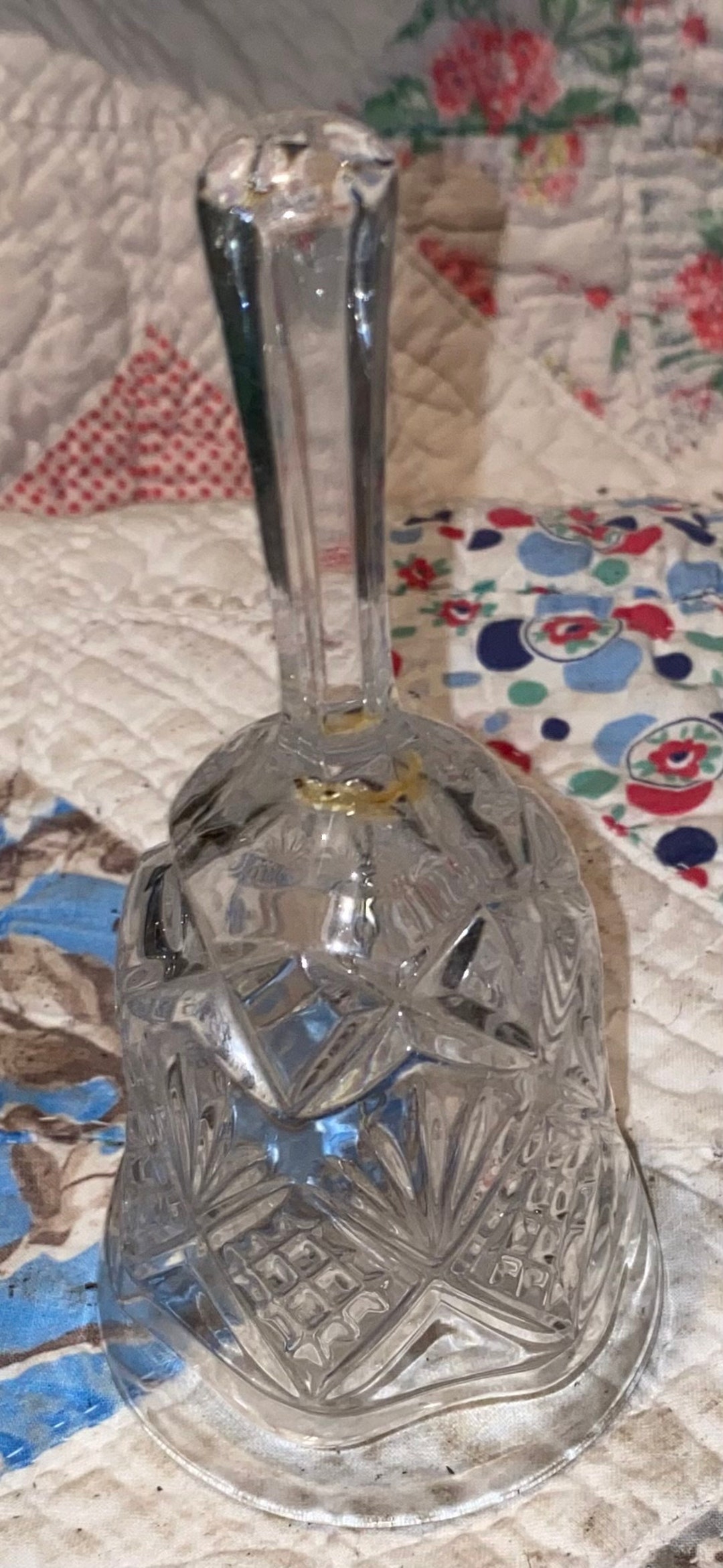 Cut Glass Clear ANTIQUE Bell Possibly Fostoria Glass - Etsy