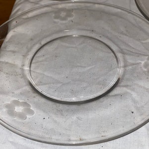 FOSTORIA Daisy / Flower PATTERN Vintage Lead Crystal Luncheon Dessert ...