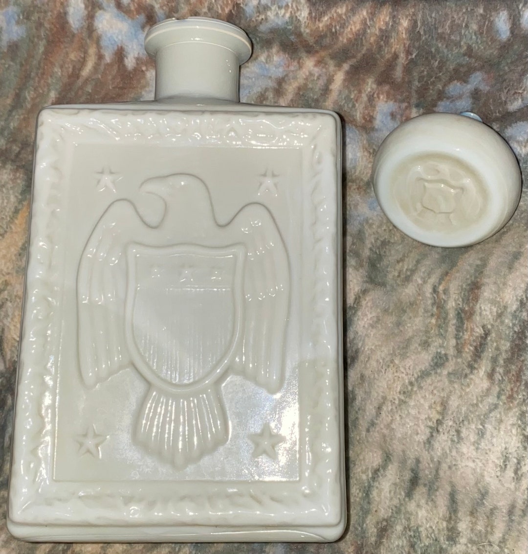 J.W. Dant's Americana Collection ~ 1969 Milkglass Slag Glass Alcohol ...
