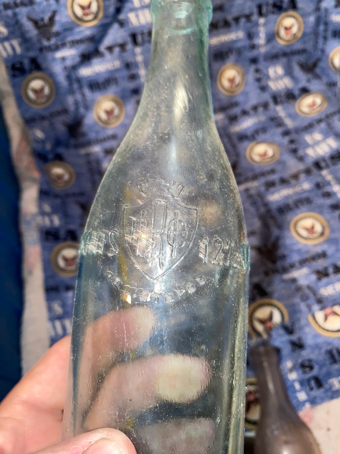 Blue Bottle Rubsam & Horrmann Brewing Co. Blue Glass Beer Bottle Staton ...