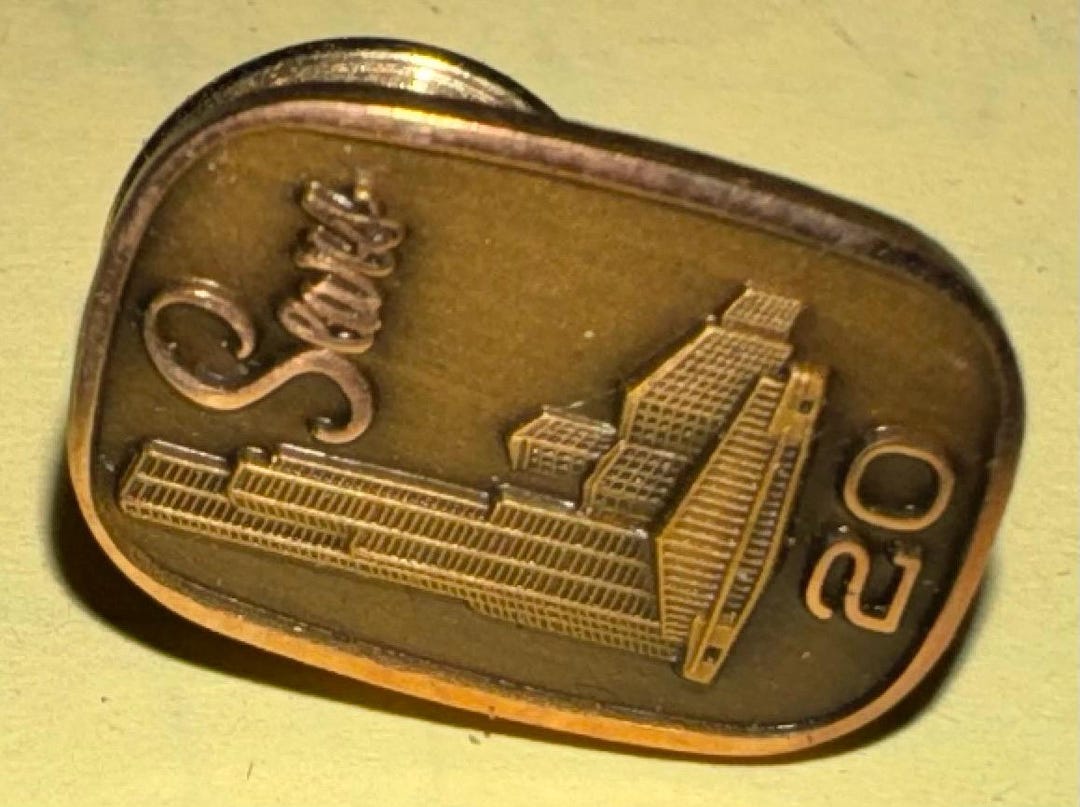 Vintage Leavens Sears 20 Year Service Pin 10K Gold Filled - Etsy