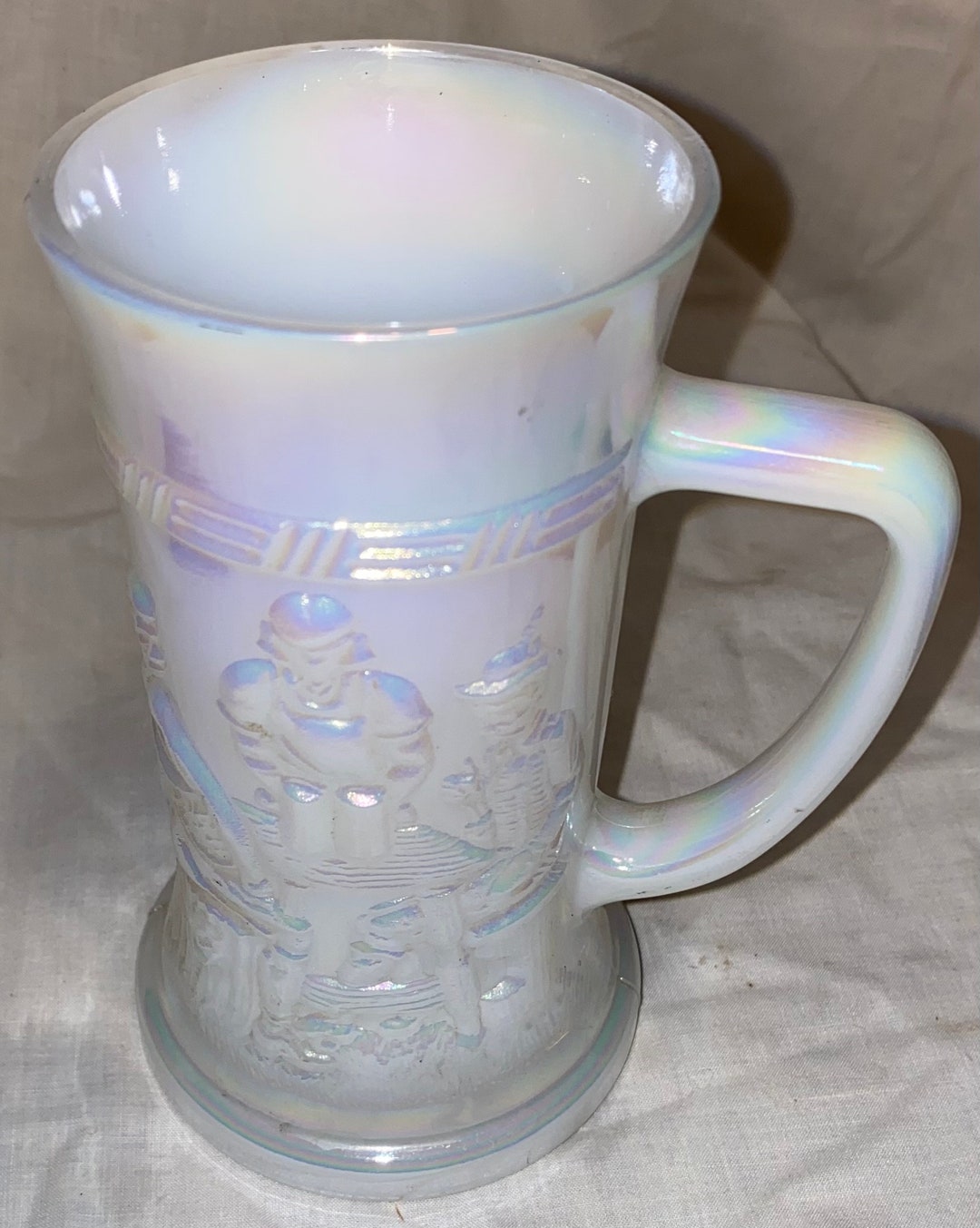 Vintage Federal GLASS BEER STEIN Pearlized ~ Iridescent Tavern Bar ...