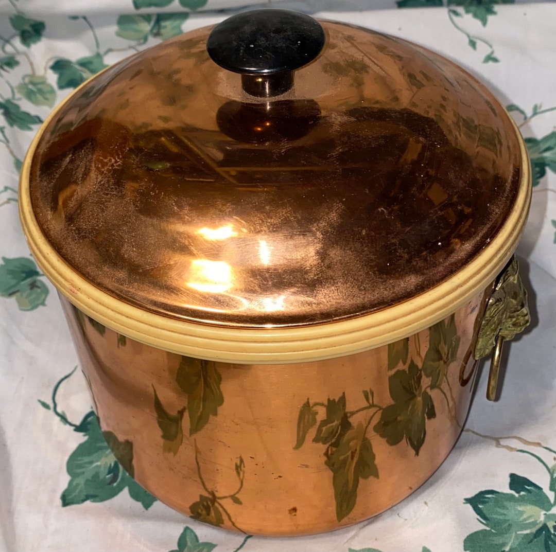 Vintage Coppercraft Guild Taunton Mass Copper Ice Bucket With Double ...