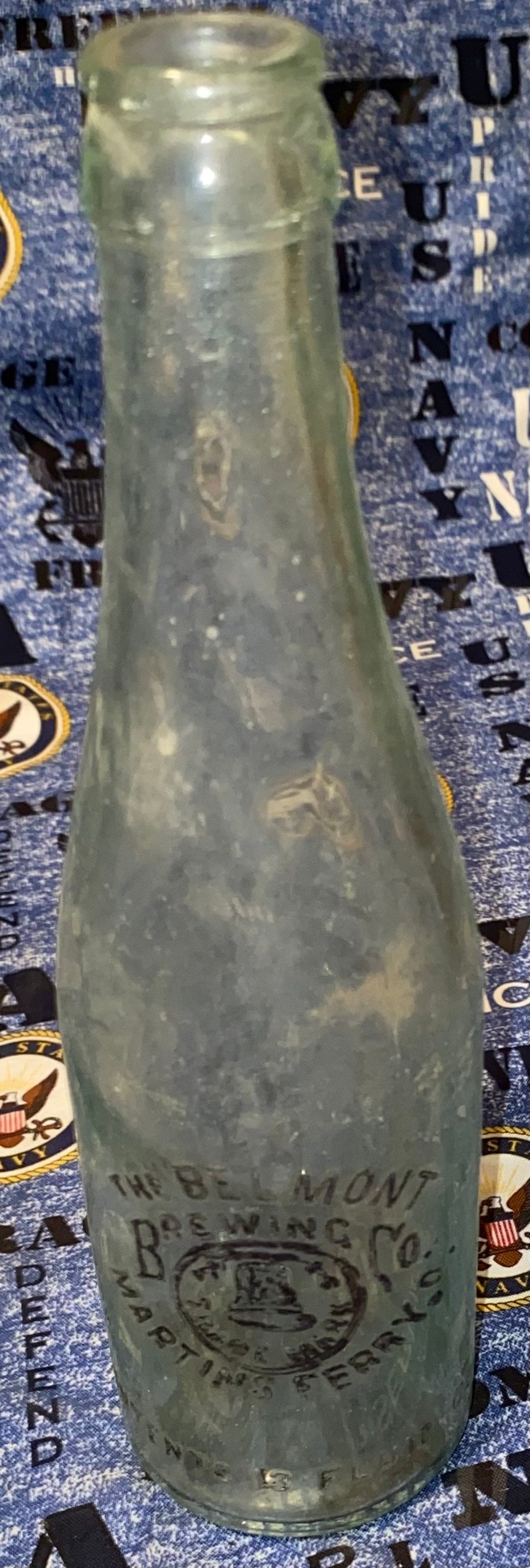 Lite Aqua Antique Rare the Belmont Brewing Co. Beer Bottle Martins ...