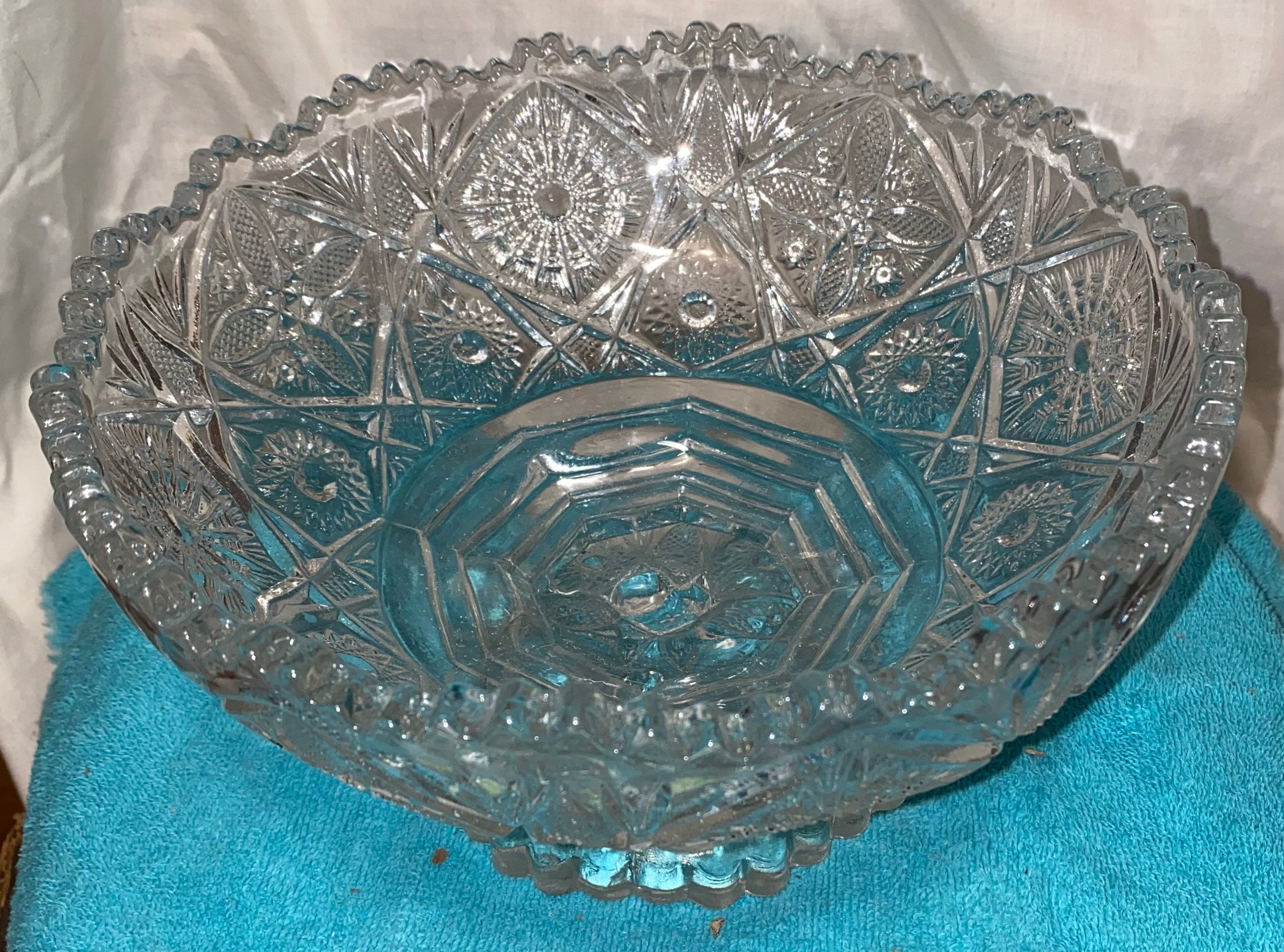 MCM Mid Century Imperial Crystal Glass Company Pressed Glass 8-5/8 ...