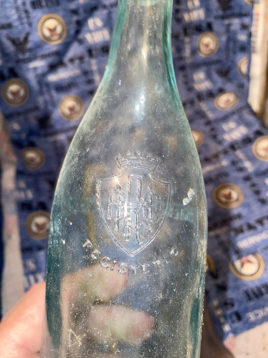 Blue Bottle Rubsam & Horrmann Brewing Co. Blue Glass Beer Bottle Staton ...