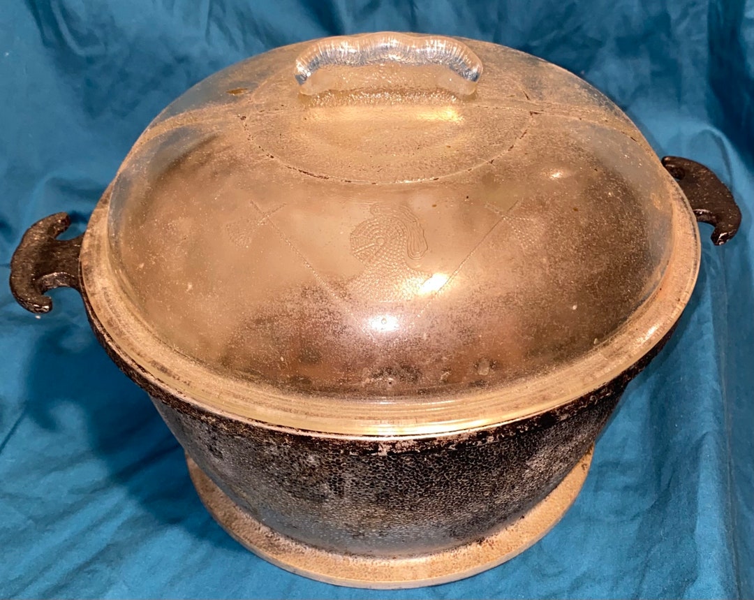 Vintage GUARDIAN SERVICE WARE Aluminum Glass Lid 9'' Pot Roaster Oven ...