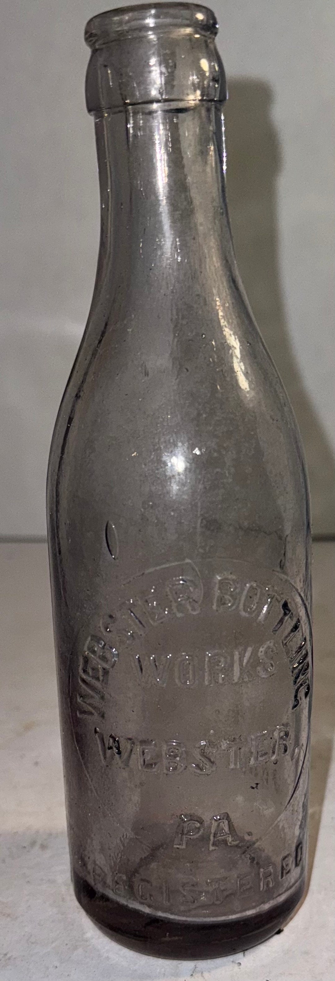 Antique Vintage Purple Bottle Webster Bottling Works Webster Pa ...