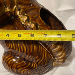 Mcm Cameron Clay Pottery Gold Tones Squirrel Planter Vase 10" Tall ...
