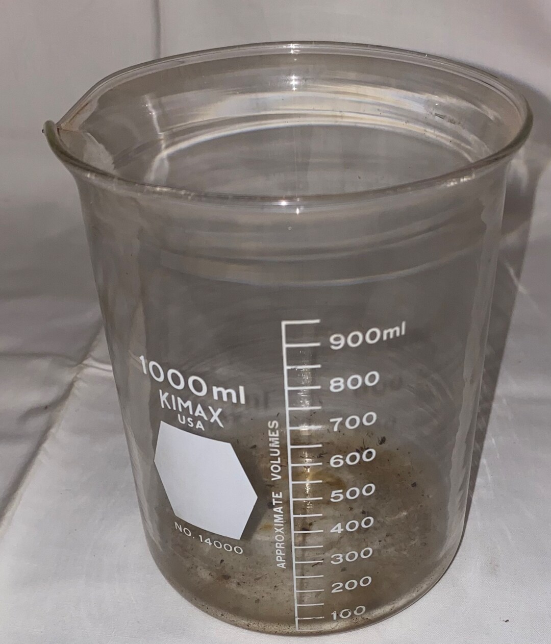 Kimax 1000ml Glass Beaker W/ Spout, Graduated 14000 - Etsy
