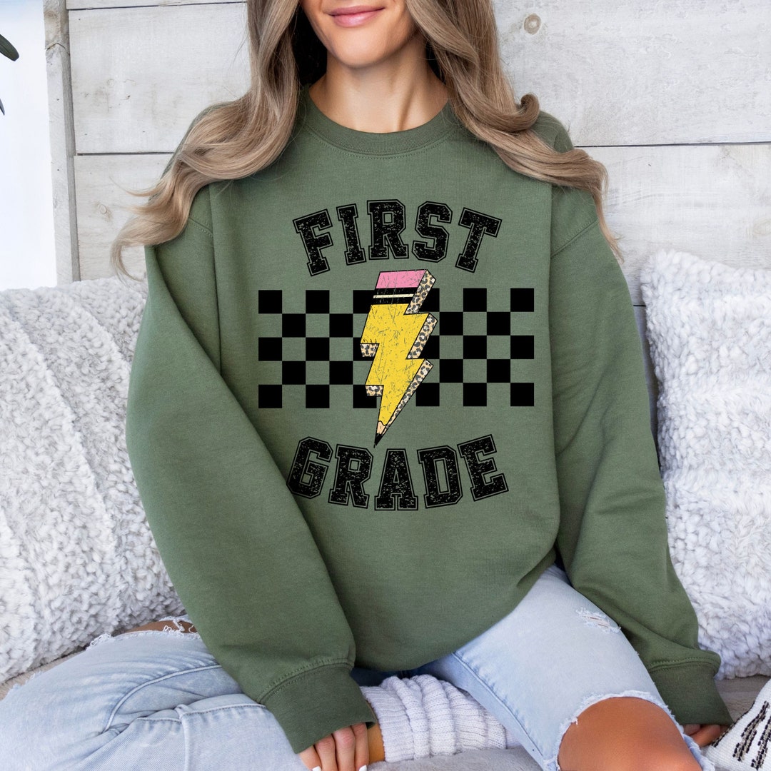 First Grade Teacher Sweatshirt, 1st Grade Teacher Sweatshirt, 1st Grade ...