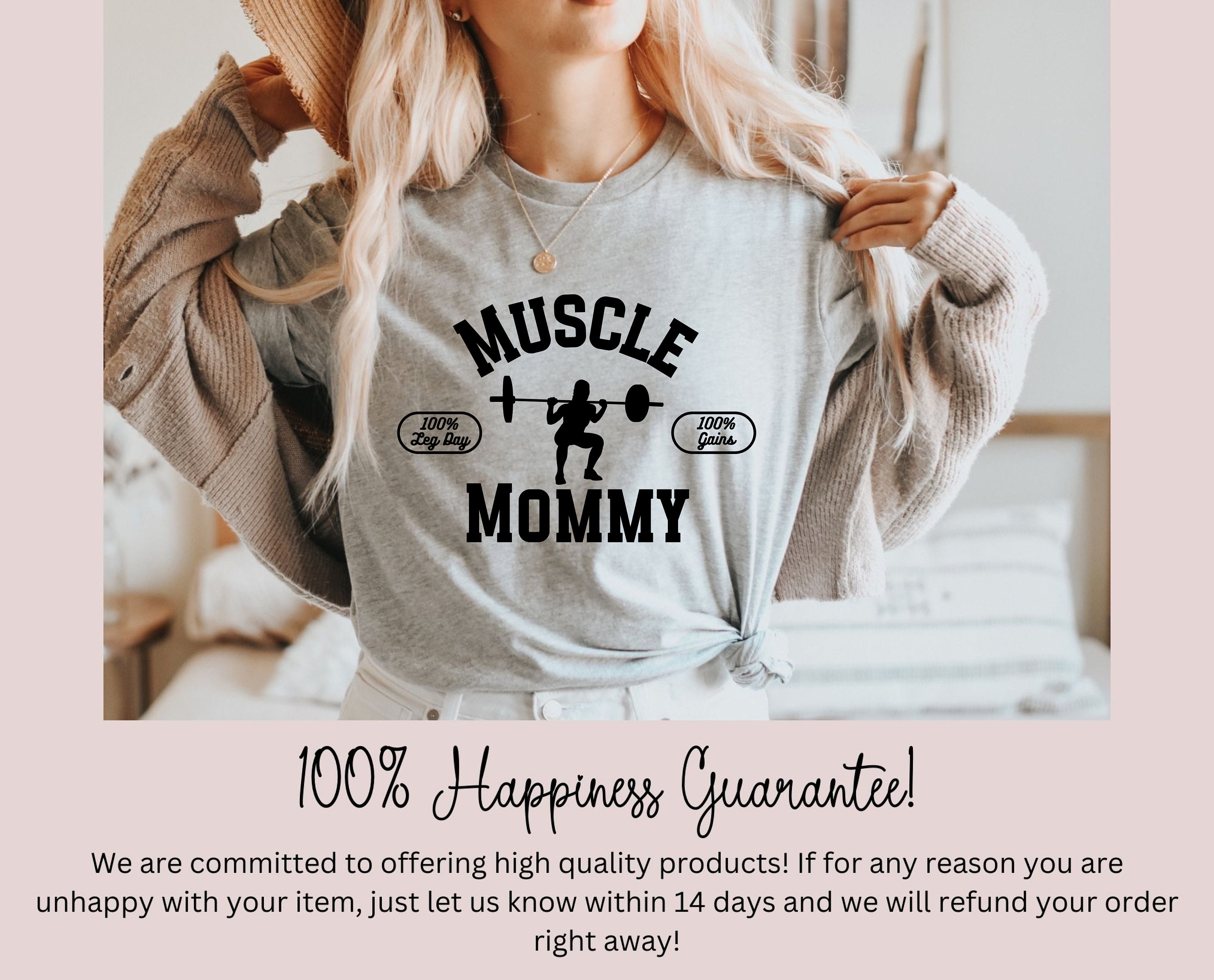 Retro Muscle Mommy Gym Shirt, Oversized Fitness Shirt for Women ...