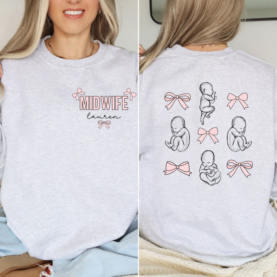 Personalized Midwife Sweatshirt , Certified Nurse Midwife, Midwife ...