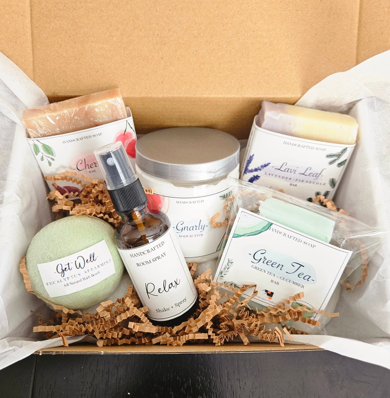 Relax Body Care Gift Box self Care Box bath Bombs handmade - Etsy