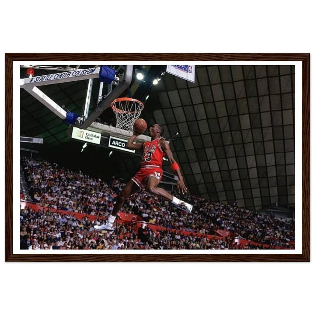 Michael Jordan Semi-glossy Paper Wooden Framed Poster 30x45 Cm / 12x18 ...