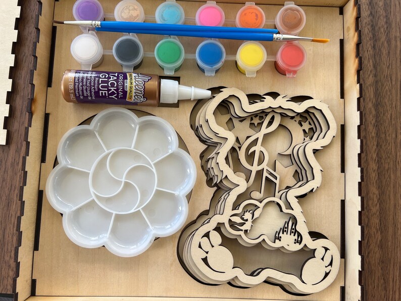 Teddy Bear 5 Layer DIY Paint Kit | Wooden Paint Set | Toy Painting Set ...