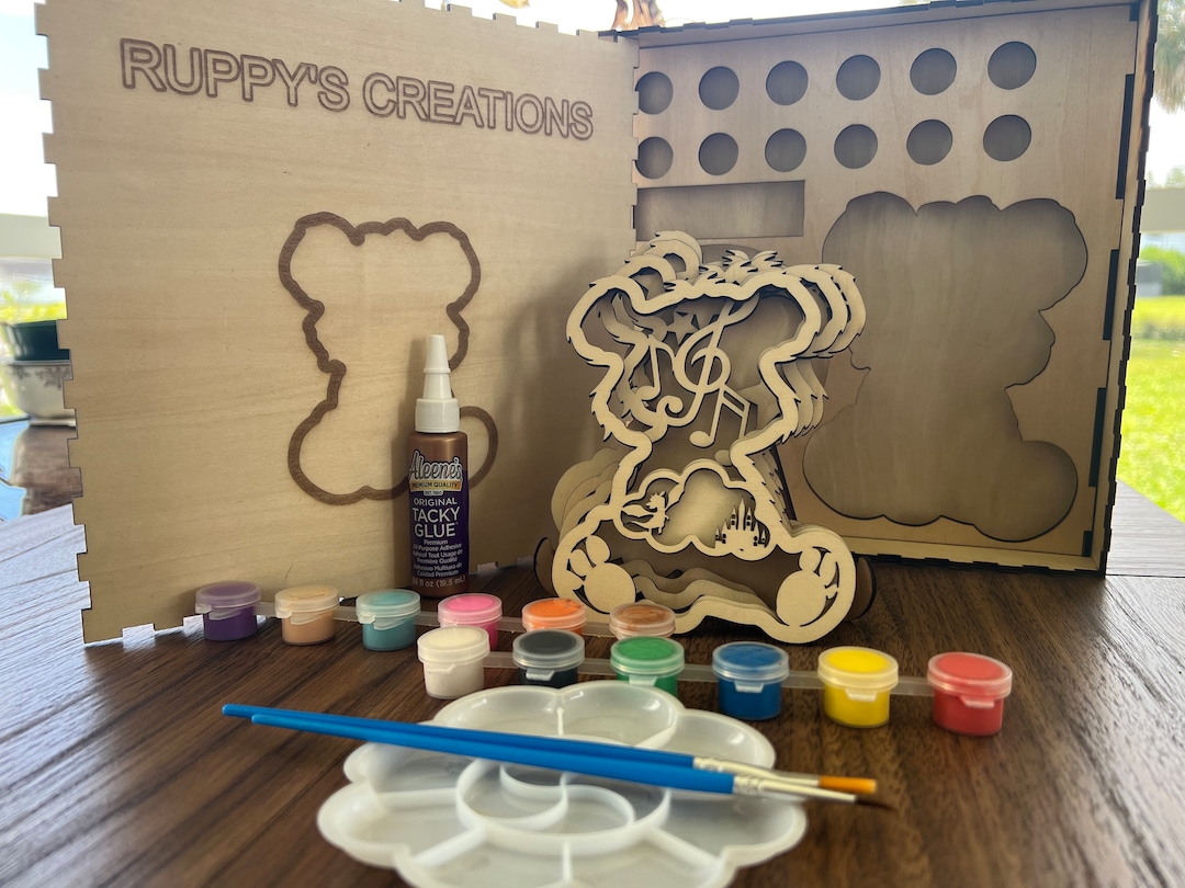 Teddy Bear 5 Layer DIY Paint Kit | Wooden Paint Set | Toy Painting Set ...