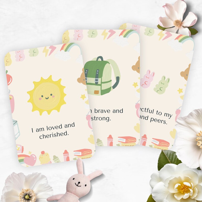 Positive Affirmation Cards for Kids Daily Motivation, Self-esteem Boost ...