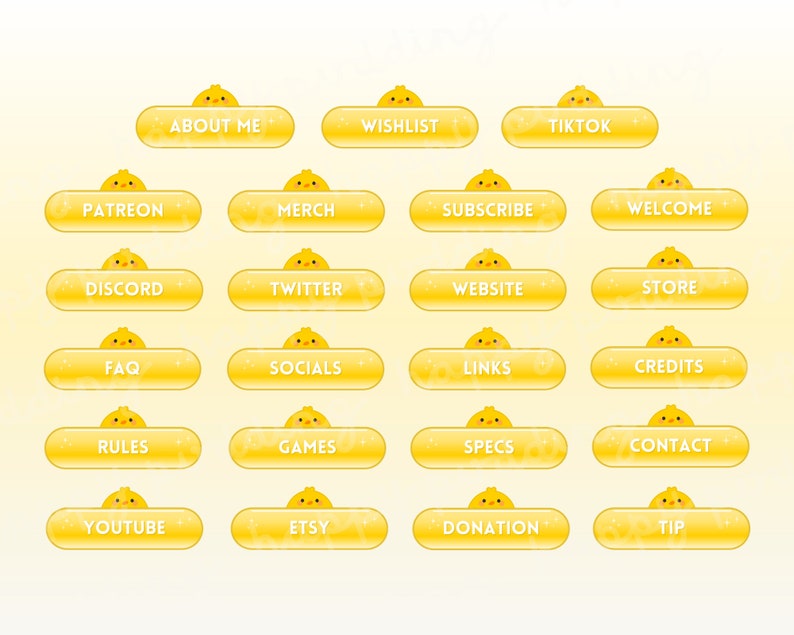 23 Kawaii Duck Twitch Panels for Twitch - Etsy