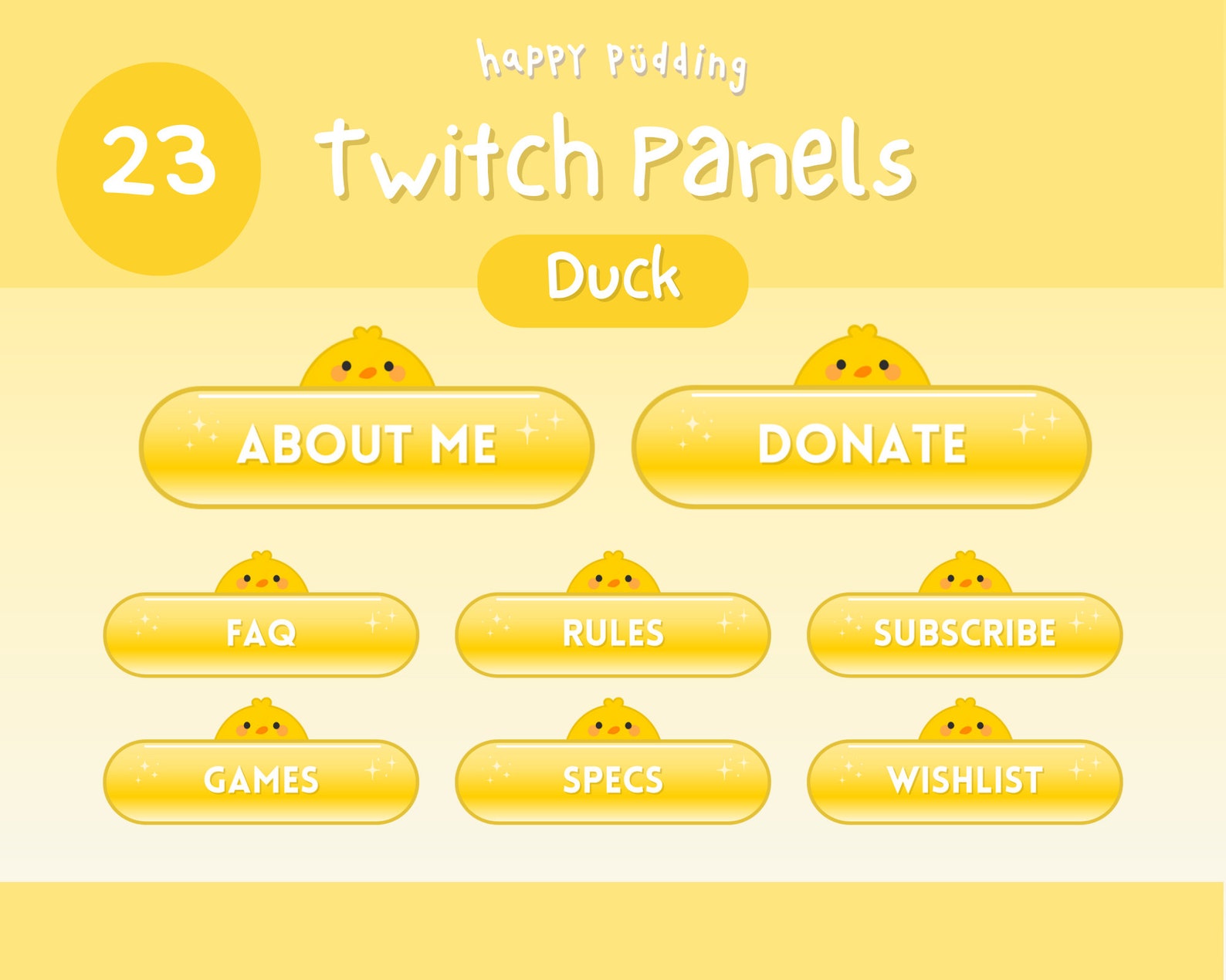 23 Kawaii Duck Twitch Panels for Twitch - Etsy