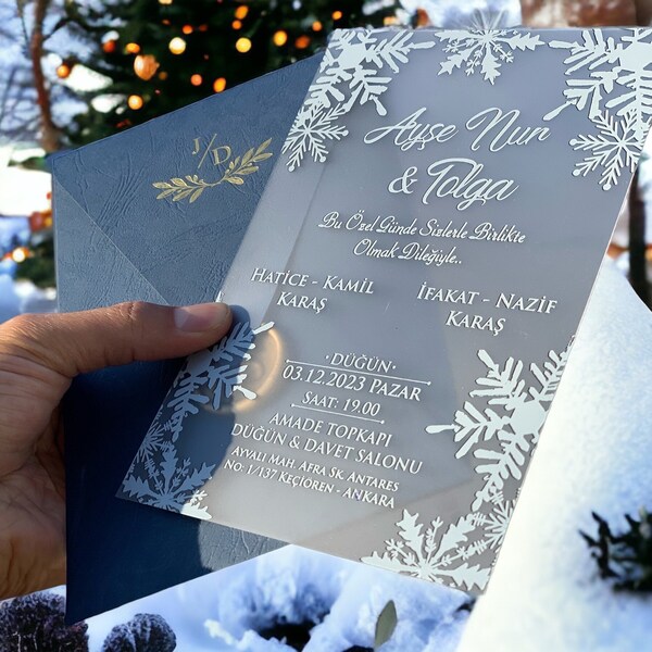 Winter Wedding Invitation - Etsy