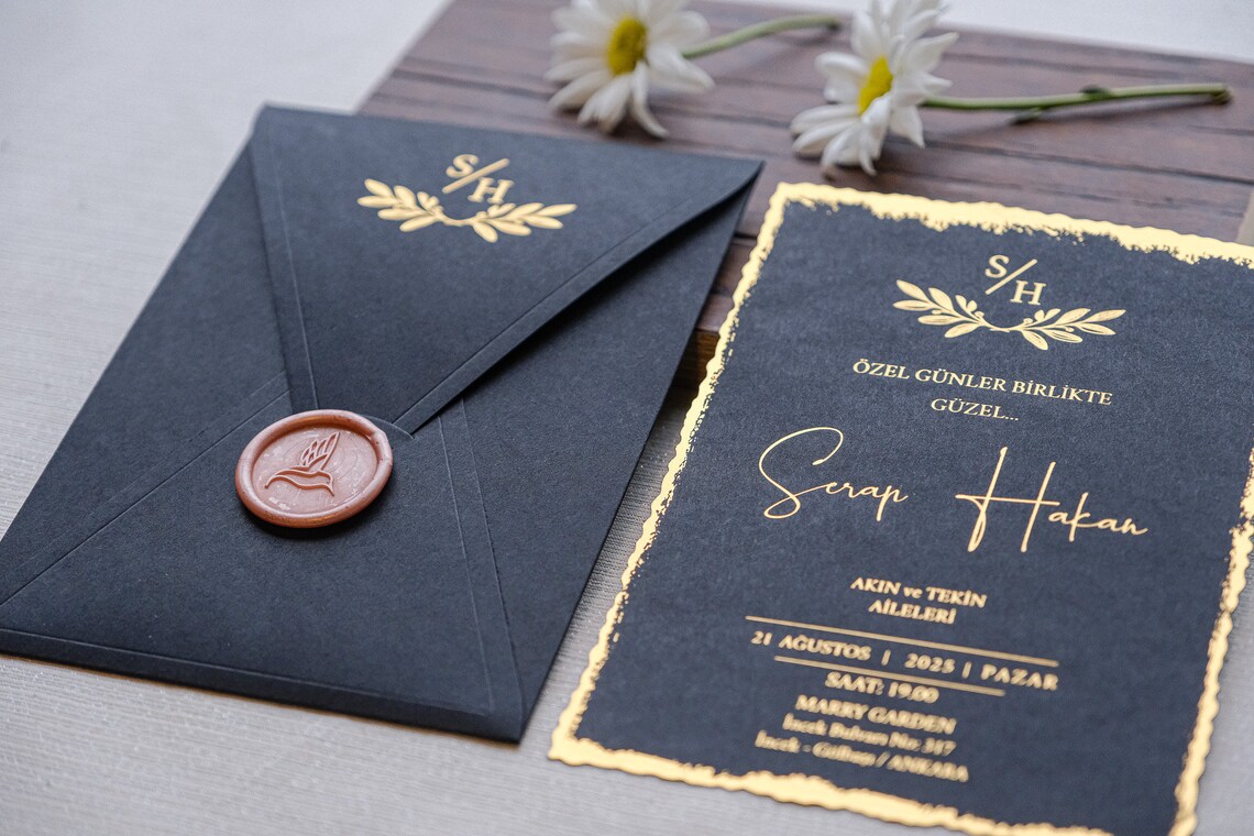 ACRYLIC INVITATION WEDDING Info Card Gold Foil Invitation - Etsy