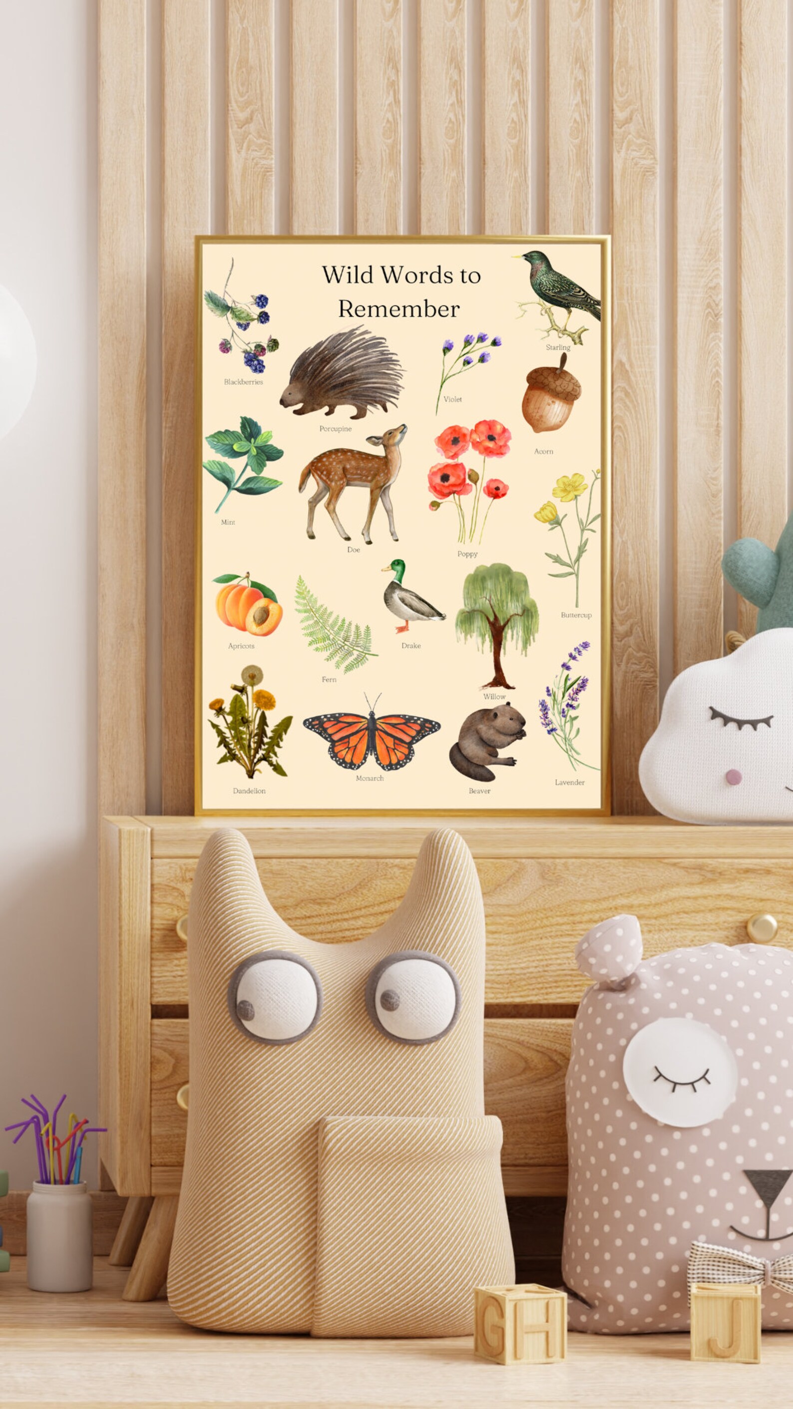 Wild Words to Remember Poster, Digital Download Poster, Homeschool ...