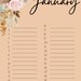 Boho Celebration Calendar, Digital Calendar, Vertical - Etsy