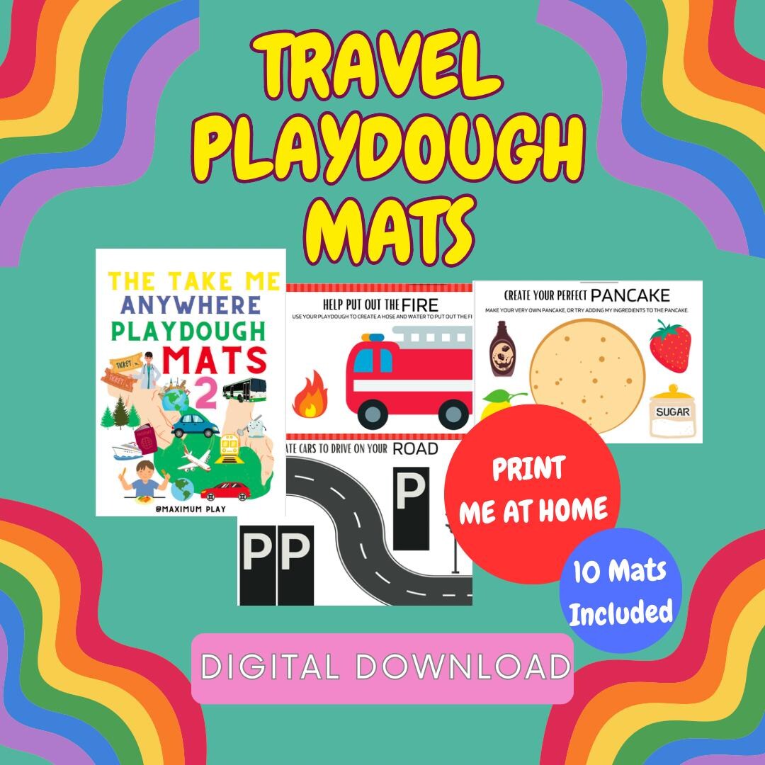 Travel Playdough Mats - Digital Download - Etsy
