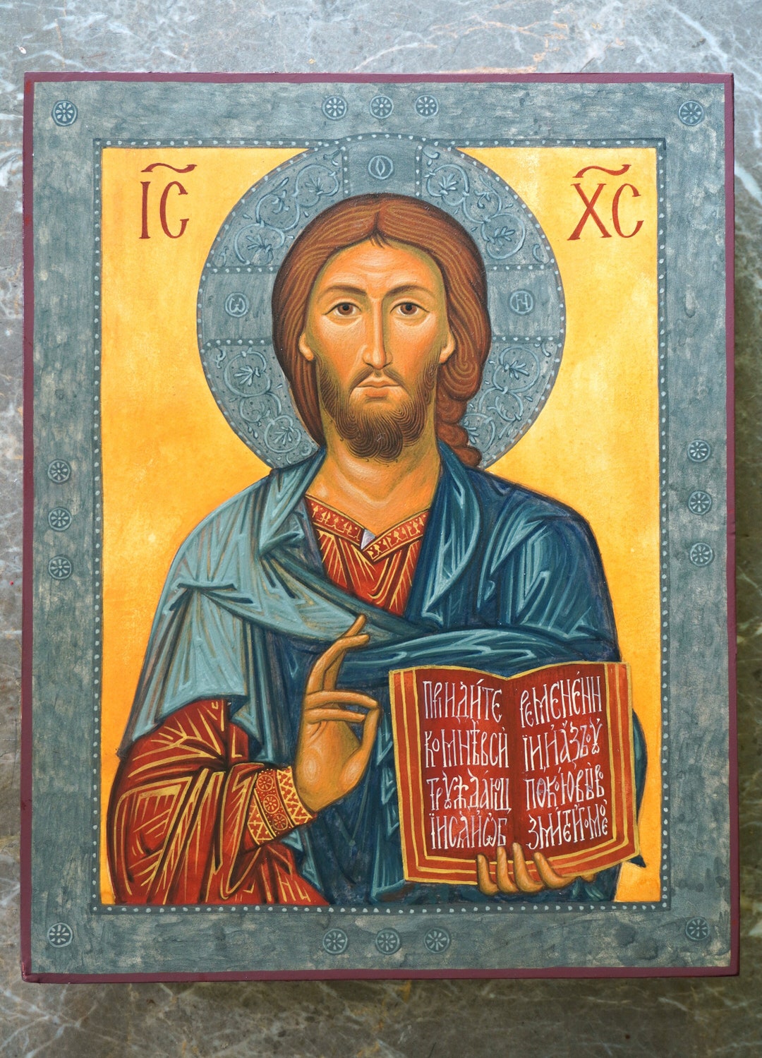 24/30 Cm Icon of Jesus Christ Handcrafted Devotional Art for - Etsy