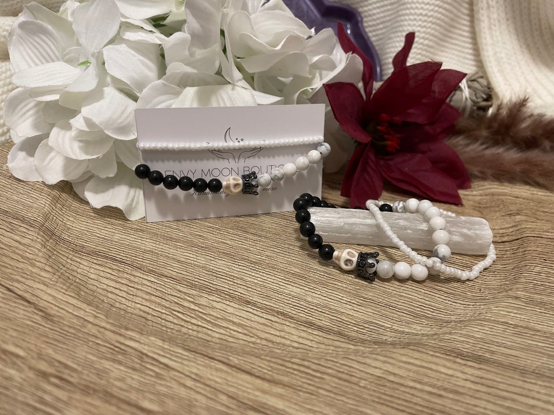 La Calavera Bracelet Set 6mm Stone - Etsy