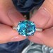 4ct Oval Lab Created Blue Diamond Engagement Ring Blue Diamond Ring ...