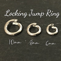 6mm Sterling Silver Locking Jump Rings - 18 Gauge - SS - OPEN Secure ...