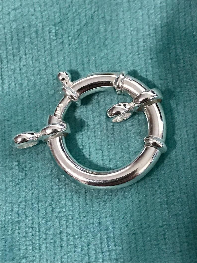 Extra Large Sterling Silver Bolt Ring Clasp: Necklace Closure - Etsy