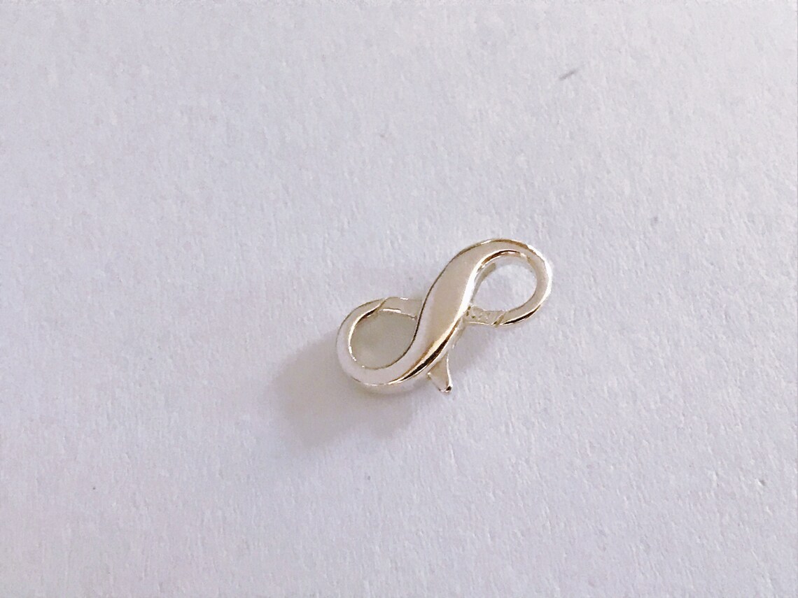 Sterling Silver Infinite Link Connector: Double Open Clasp - Etsy