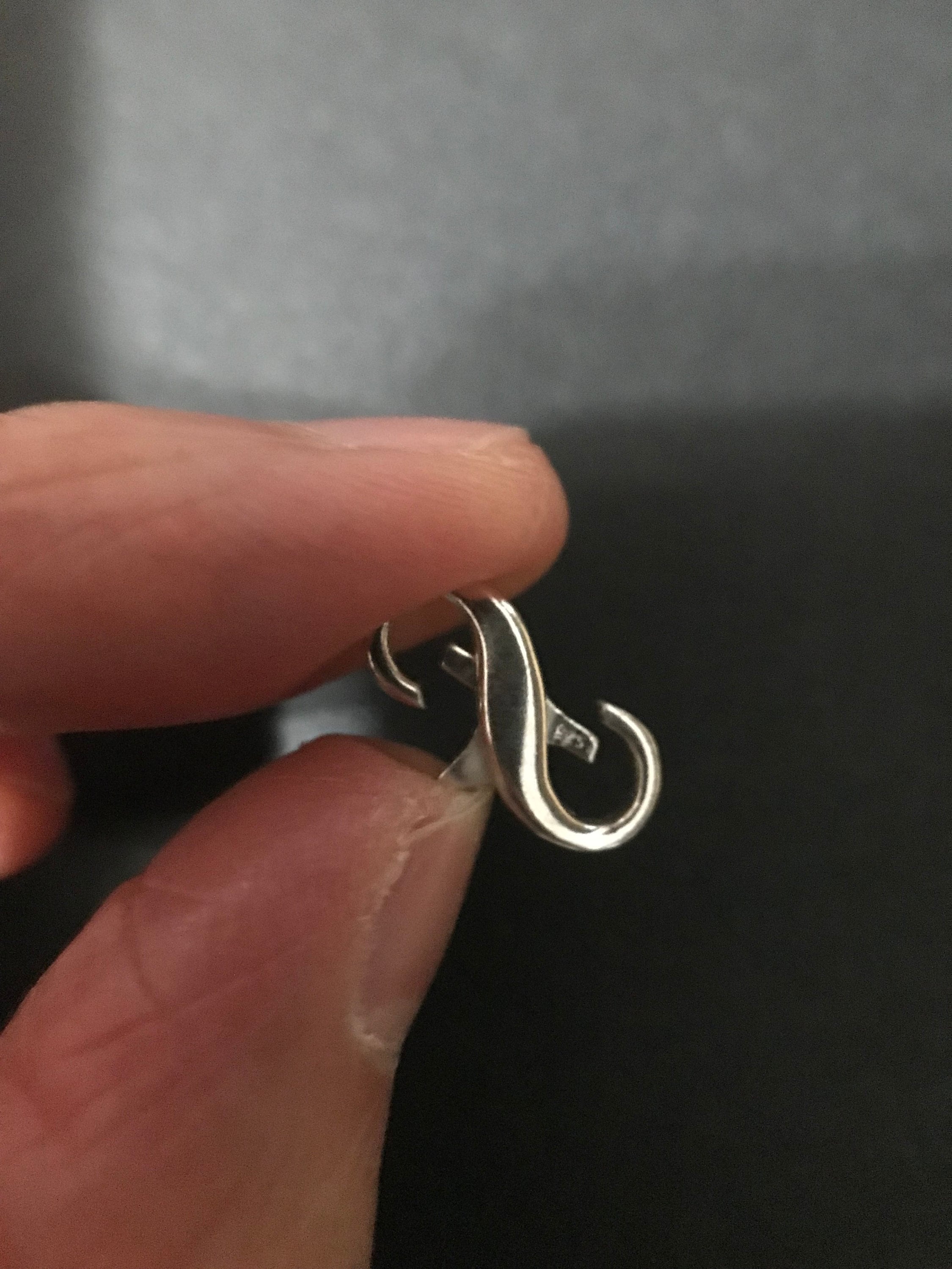Sterling Silver Infinite Link Connector: Double Open Clasp - Etsy