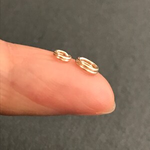 14K Solid Yellow Gold Split Ring. Jewelry Making Components - Etsy