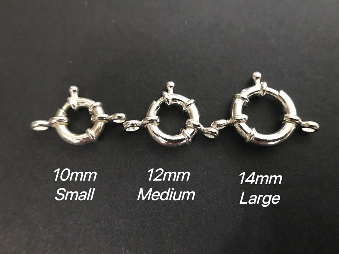 Sterling Silver Bolt Ring Clasp: Necklace Closure, Padlock Pendant - Etsy