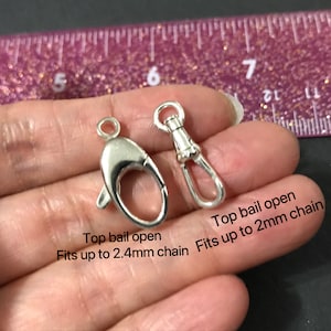 Sterling Silver Heart/rectangle Hinged Clasp: Interchangeable Charm ...