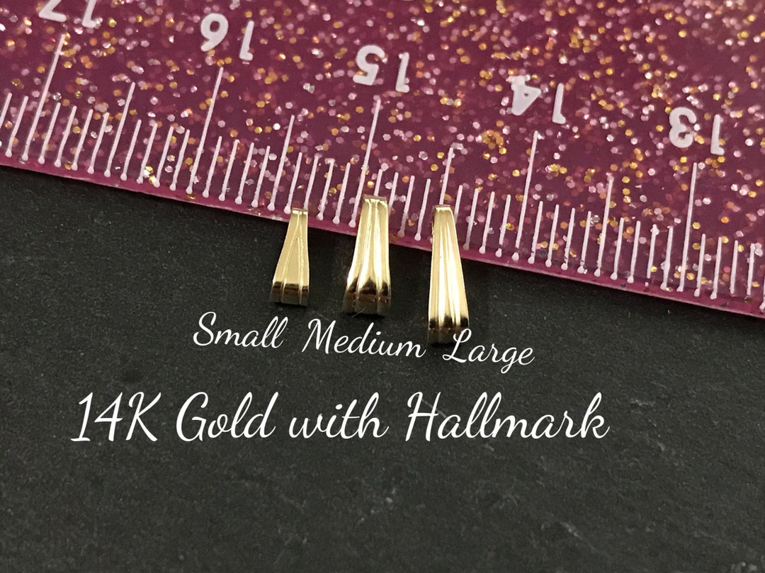 14K Gold Snap-on Bail Connector: Pendant Enhancer - Etsy