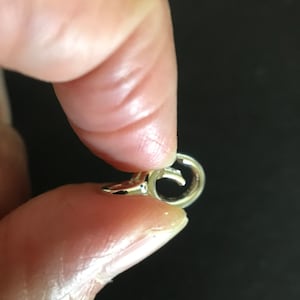 1 Pc Sterling Silver Hinged Round Push Clasp, Interchangeable Charm ...