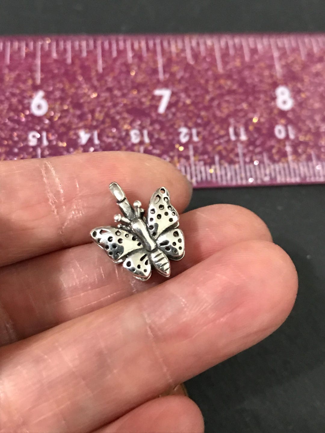 Sterling Silver Butterfly Link Connector: Double-sided Charm Holder - Etsy