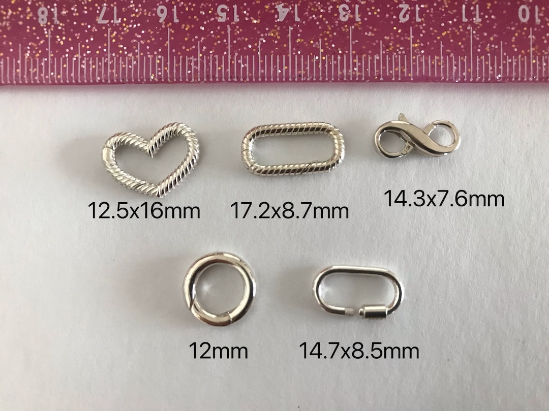 Sterling Silver Hinged Charm Connector: Charm Holder/infinity Double ...