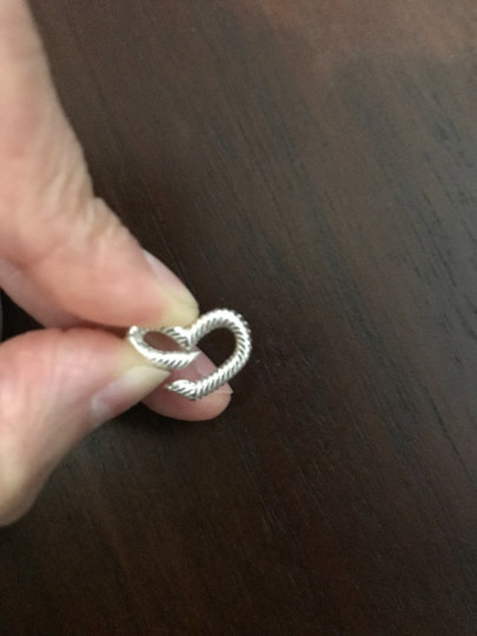 Sterling Silver Heart Charm Holder: Hinged Pendant Clasp - Etsy