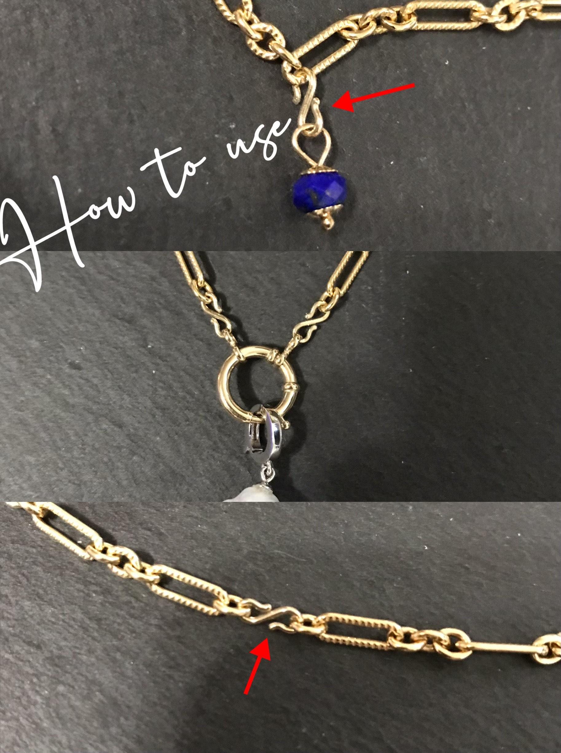 14K Solid Gold S-hook Clasp: Dainty Jewelry Link Connector - Etsy